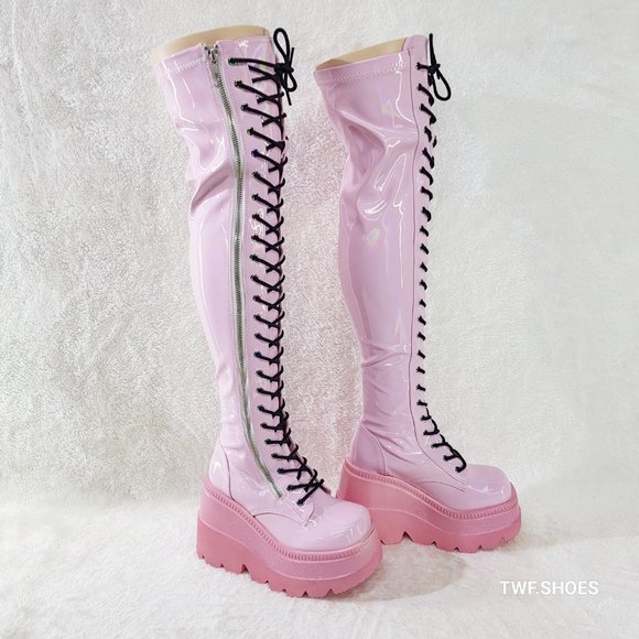 Demonia | Shoes | Demonia Factory Color Defect Pink Hologram Otk ...